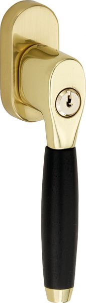 Sluitplaat tbv raamsluiting SKG Links messing gelakt